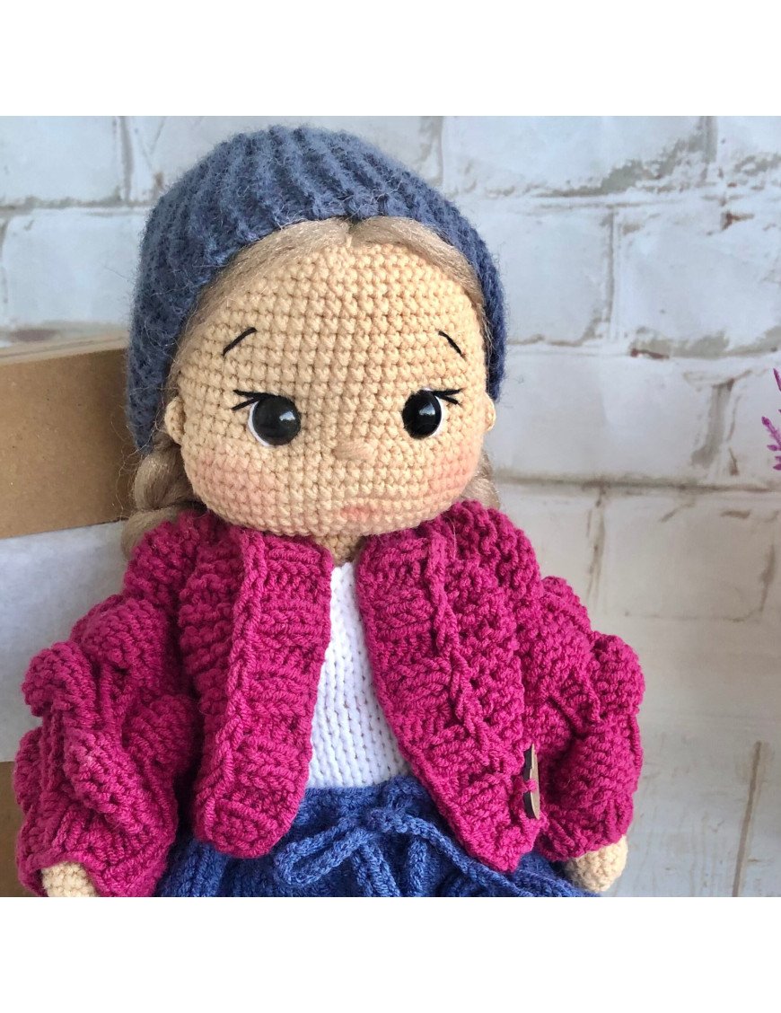 Doll crochet, Amigurumi doll with removable clothing, handmade doll