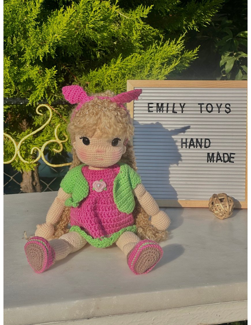 Doll crochet, Amigurumi doll with removable clothing, handmade doll