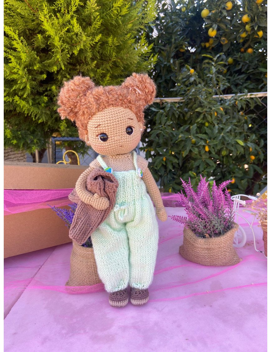 Doll crochet, Amigurumi doll with removable clothing, handmade doll
