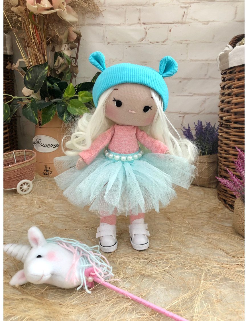 Handmade Doll, Rag Doll, Textile doll, Birthday gift for Girl, Fabric ...